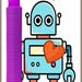 10 Bulk Prefilled Pop Tube Valentine Robot Bot Custom Valentine Cards ...