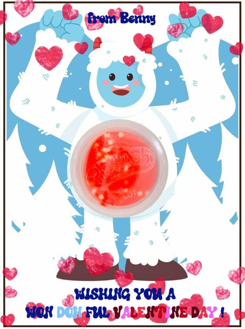 10 Bulk Prefilled Play Doh Valentine Party Favor Kids Xoxo Favors Funny ...