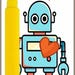 10 Bulk Prefilled Pop Tube Valentine Robot Bot Custom Valentine Cards ...