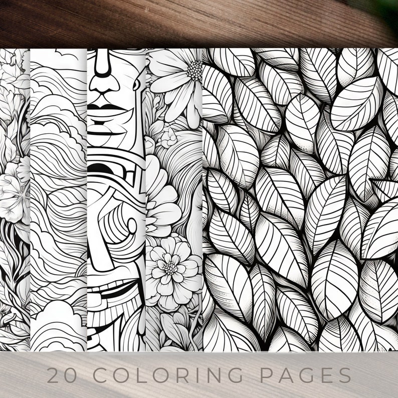 Mindfulness Coloring Book, 20 Pages of Mindful Coloring for Digital or ...