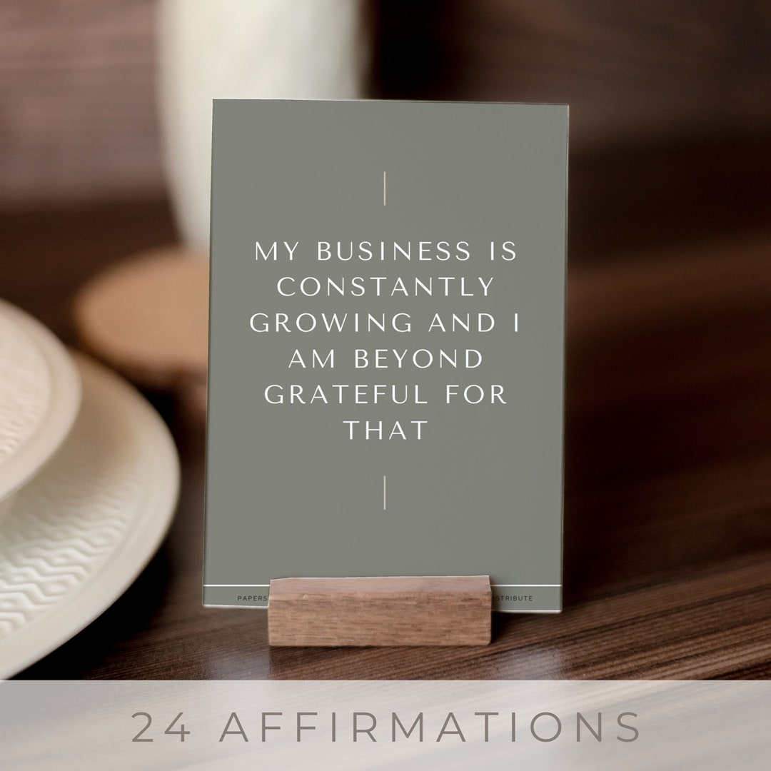24 Business Growth Affirmation Cards | Mindful Cards | Mindset Cards ...