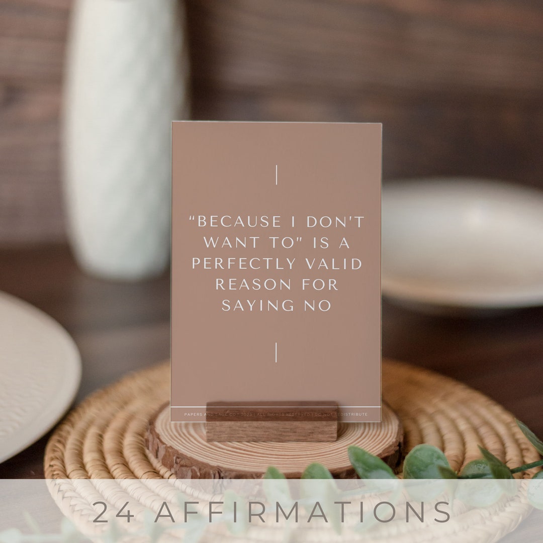 24 Boundary Setting Affirmation Cards | Mindful Cards | Mindset Cards ...