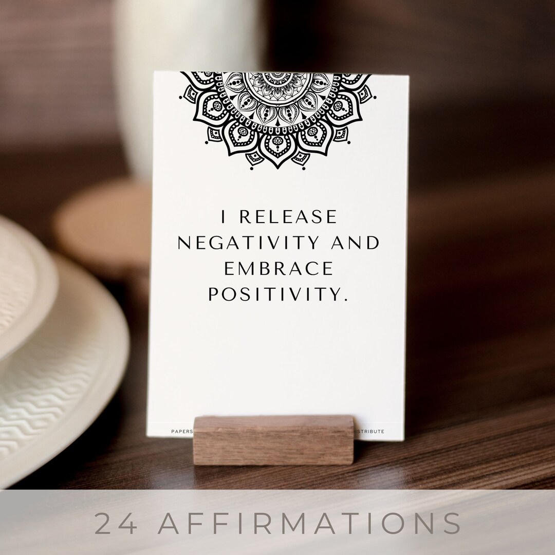 24 Daily Affirmations Card Deck | Mindful Cards | Mindset Cards | Self ...