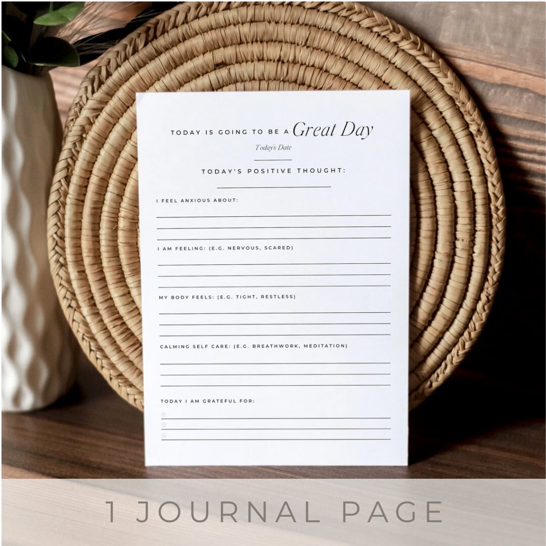 The Daily Anxiety Journal - Mindfulness Journals | Mindset Journals ...