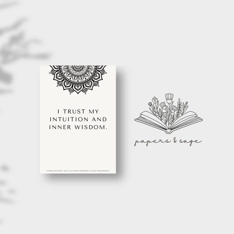 24 Daily Affirmations Card Deck | Mindful Cards | Mindset Cards | Self ...