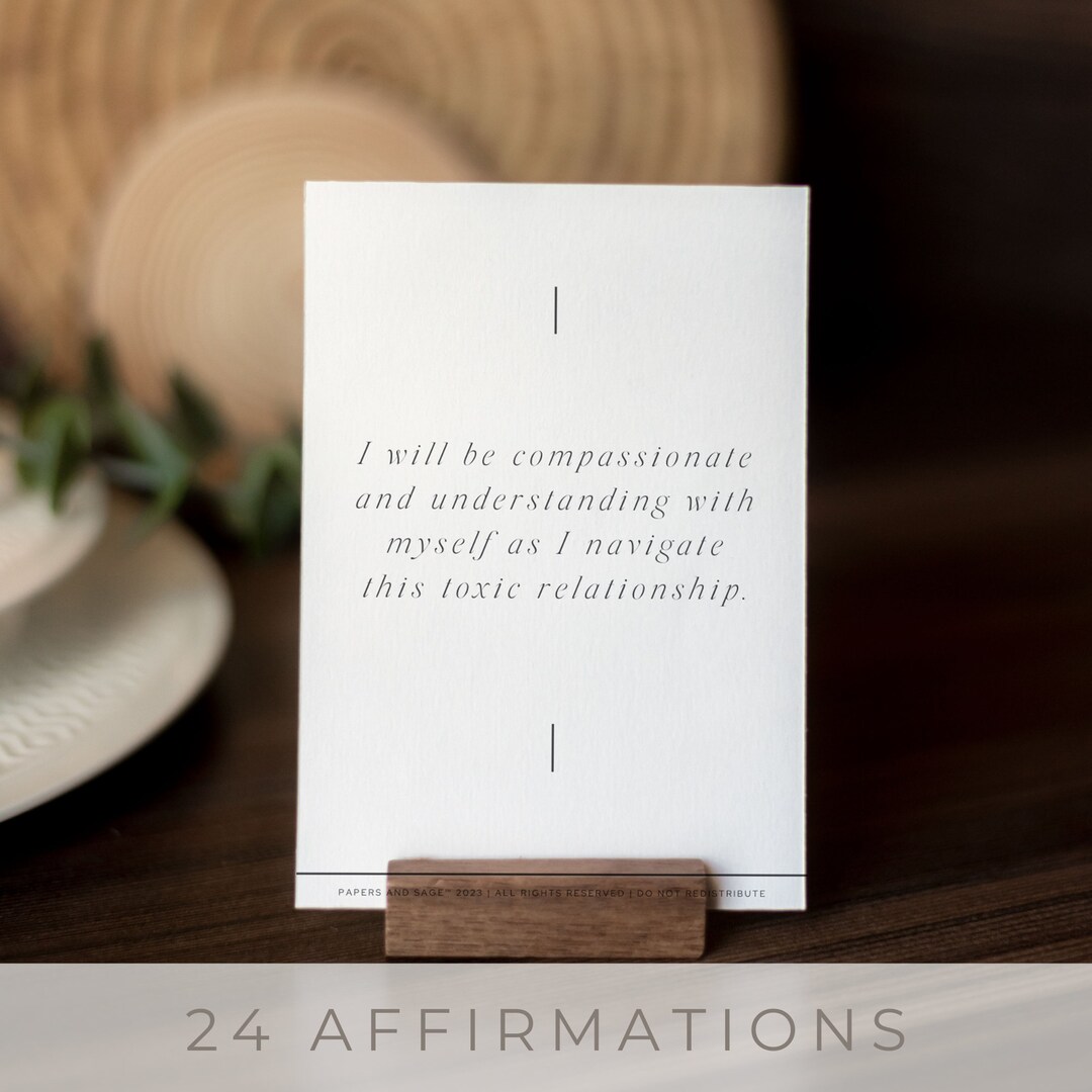 24 Overcoming Codependency Affirmation Cards | Mindful Cards | Mindset ...