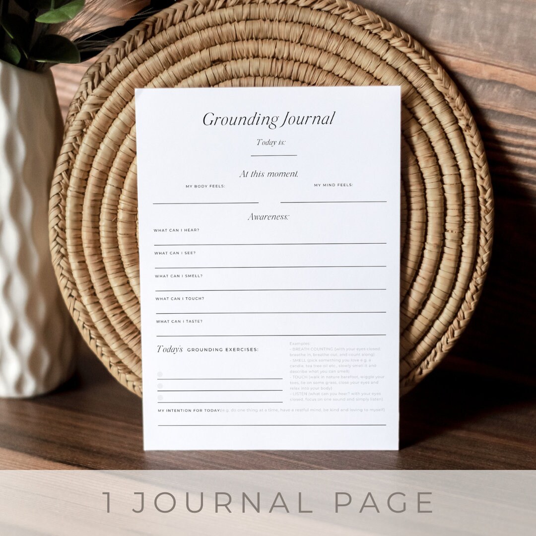 The Daily Grounding Journal - Mindfulness Journals | Mindset Journals ...