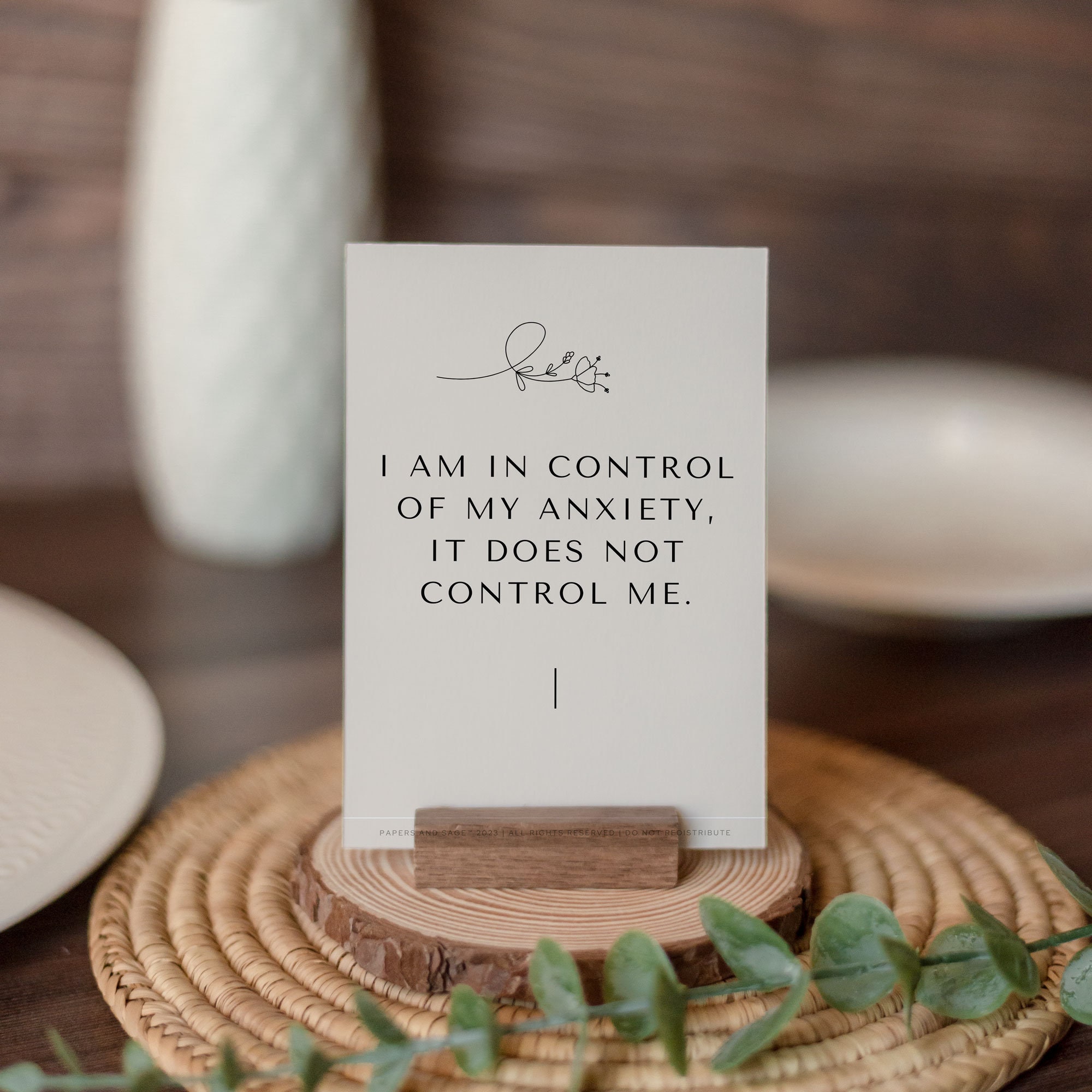 24 Worry Less / Anxiety Affirmation Cards | Mindful Cards | Mindset ...