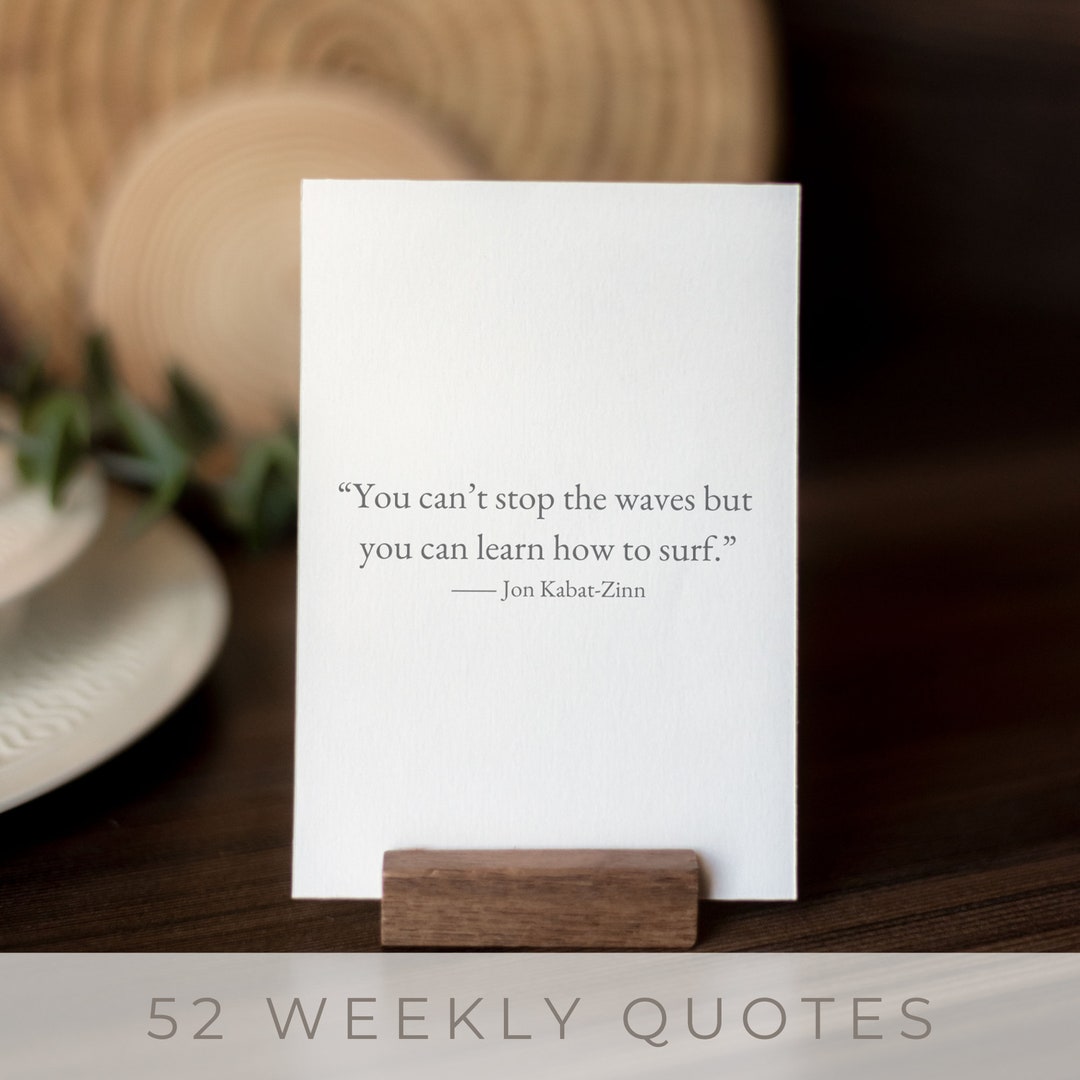 52 Weekly Quote Affirmation Cards | Mindful Cards | Mindset Cards ...