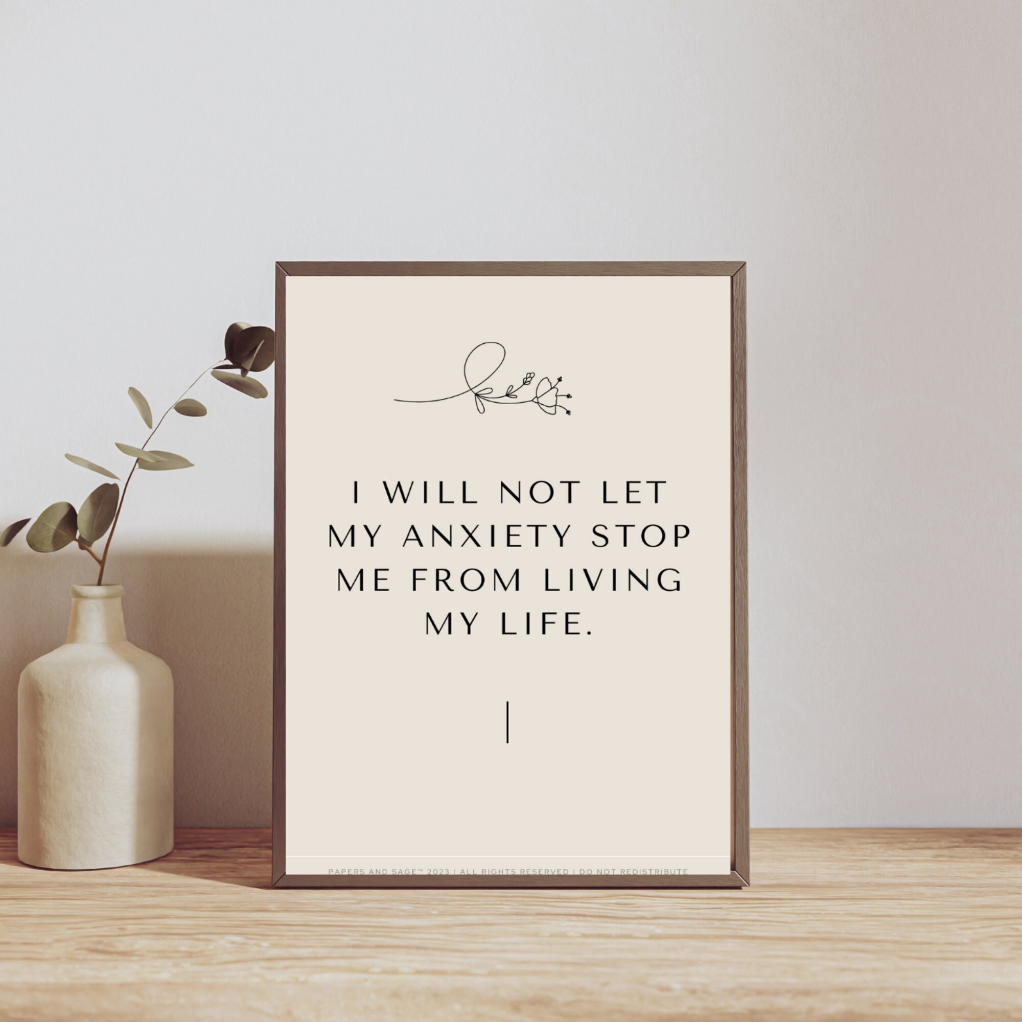 24 Worry Less / Anxiety Affirmation Cards | Mindful Cards | Mindset ...