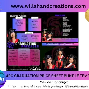 Canva Graduation Marketing Packaging Bundle | Crafter Templates | Canva ...