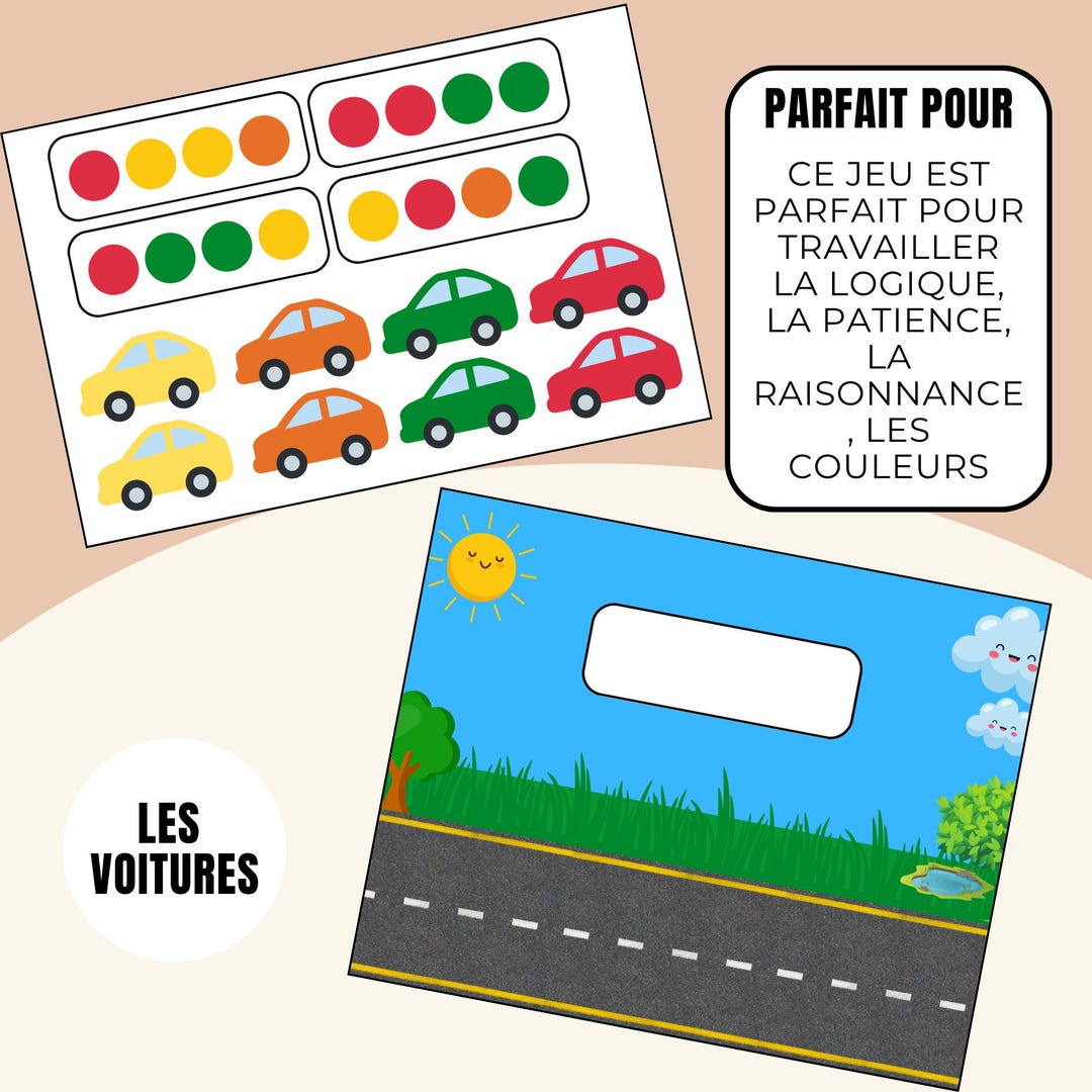 Logic Cars Game, Printable - Etsy