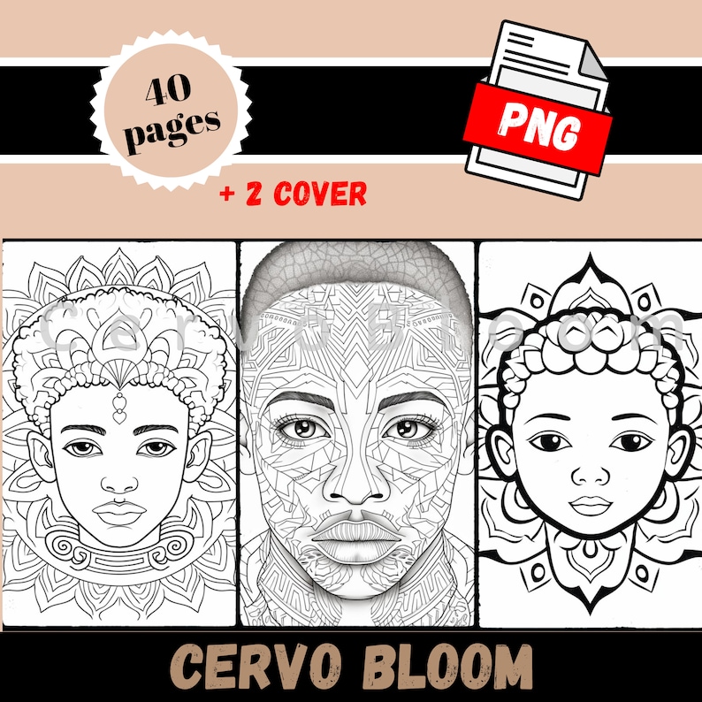 Black Boy Mandala Coloring Pages for Kids, Self Love, Black Kids ...