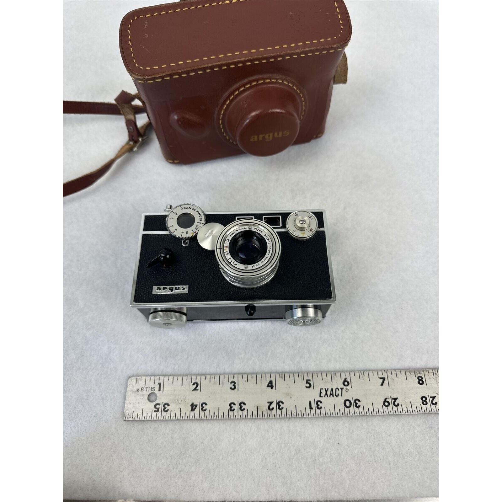 Vintage 1940's ARGUS C3 Camera Rangefinder 35mm Cintar 50mm F/3.5 Lens ...