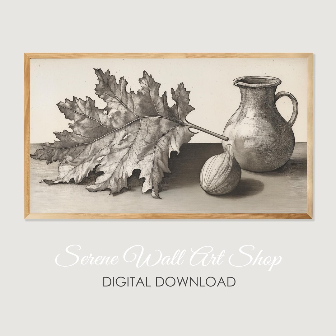 Pencil Drawing, Engraving, Still Life, Frame TV Art, Samsung Frame TV ...