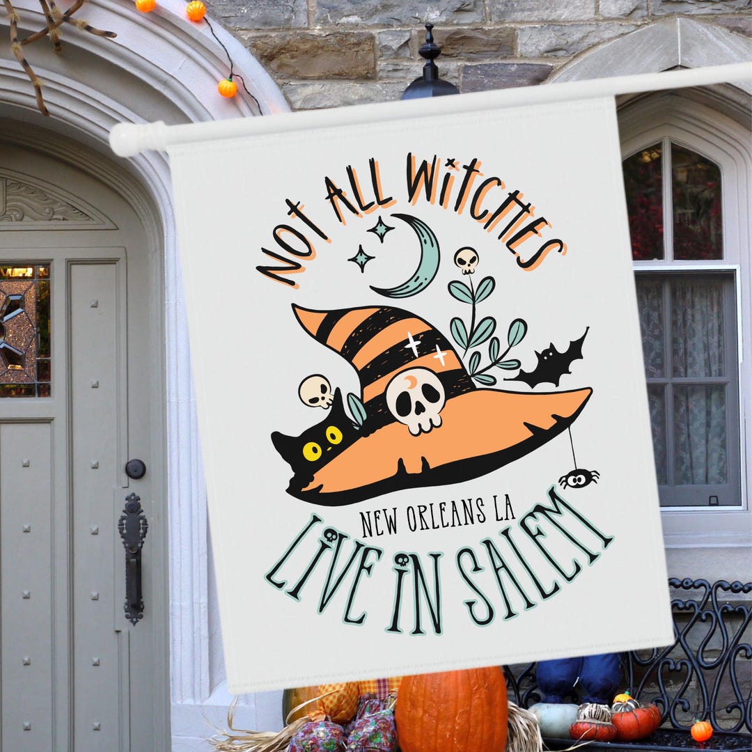 Personalized Witch Flag, Not All Witches Live in Salem, Witchy Vibes ...