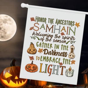 Witch Garden Flag, Samhain Yard Flag, Witchy Decor, Samhain Decor ...