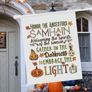 Witch Garden Flag, Samhain Yard Flag, Witchy Decor, Samhain Decor ...