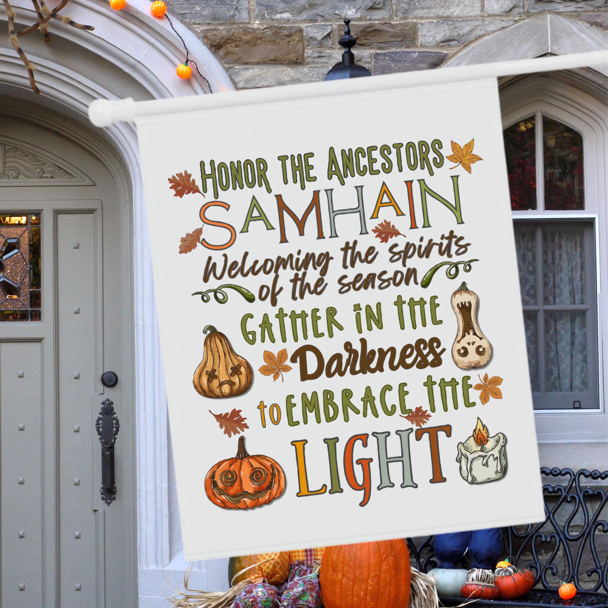 Witch Garden Flag, Samhain Yard Flag, Witchy Decor, Samhain Decor ...