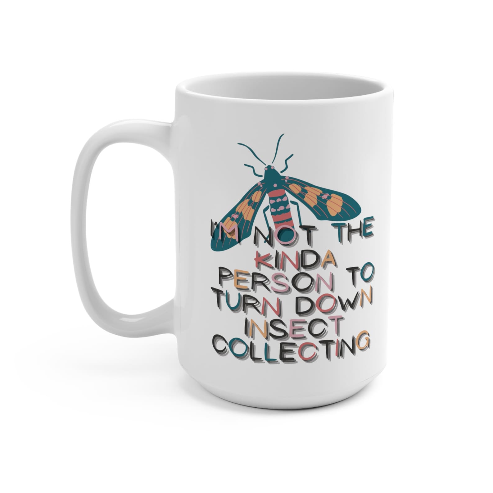 Colorful Insect Graphic Mug, Funny Entomologist Gift, Insect Lover Gift ...