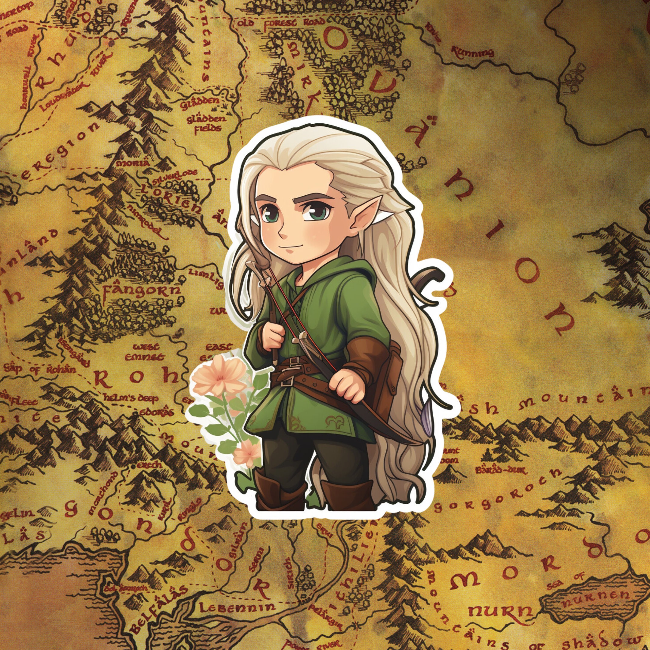 Lotr Sticker Set Set Of 16 Lord Of The Rings Middle Earth Stickers Kawaii Sticker Set Lotr Vinyl