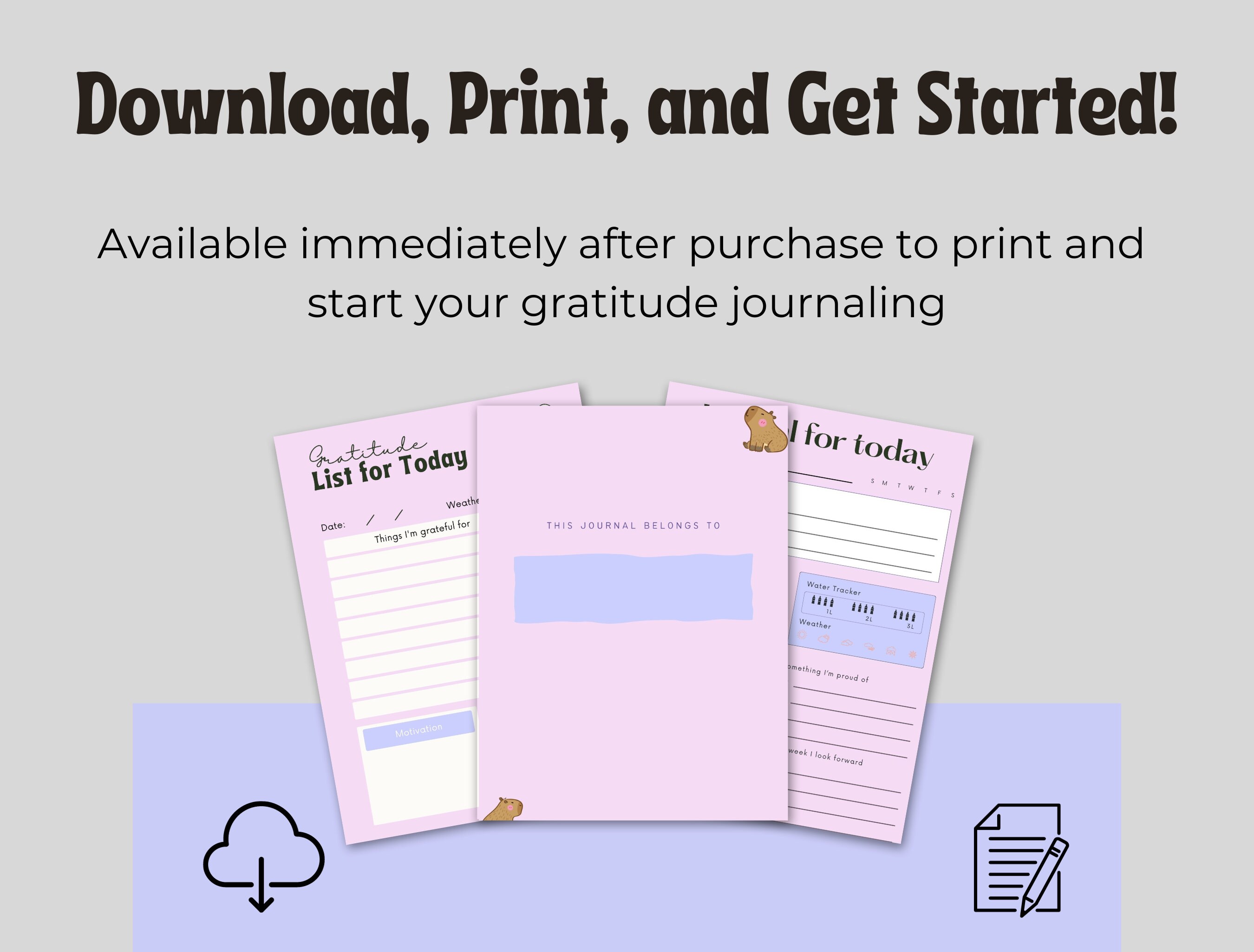 Daily Gratitude Journal Printable Gratitude Log Daily Routine for ...