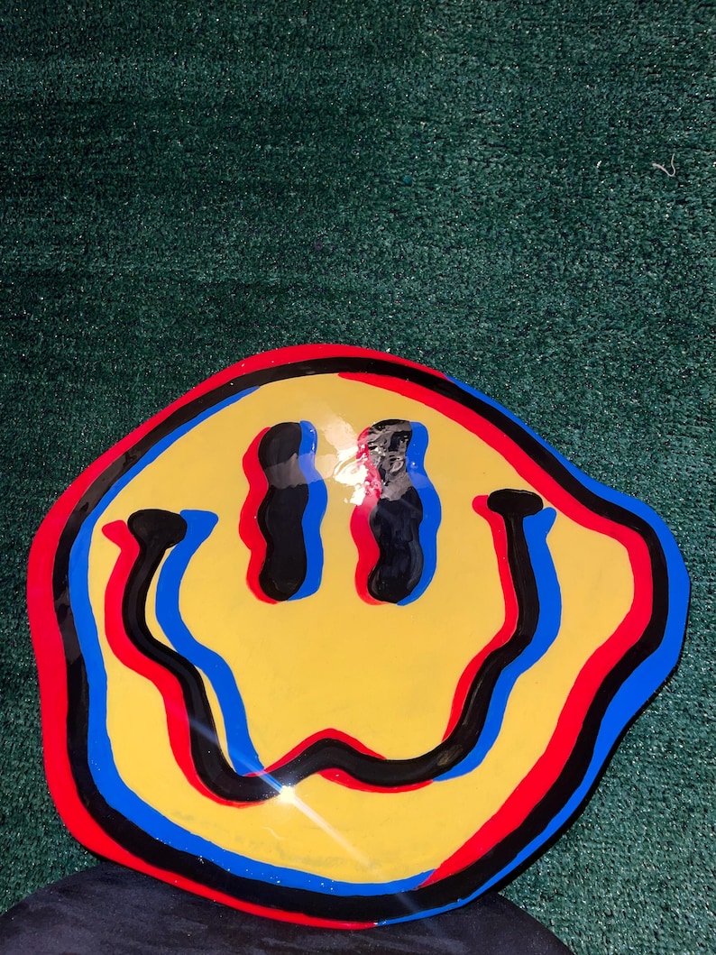 Trippy Smile Wood Art - Etsy