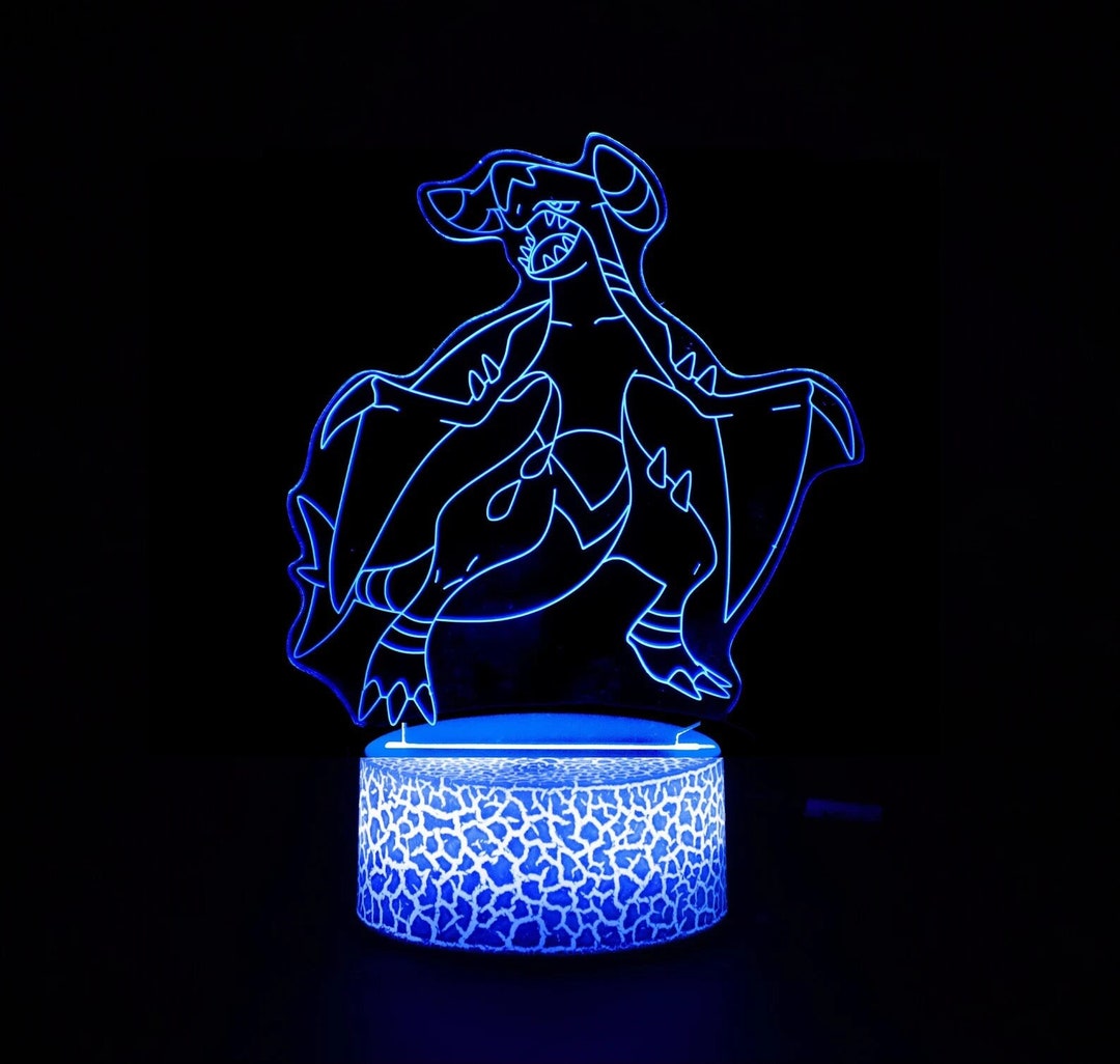 Garchomp 16 Color Changing LED Light Acrylic Display USB Cord - Etsy