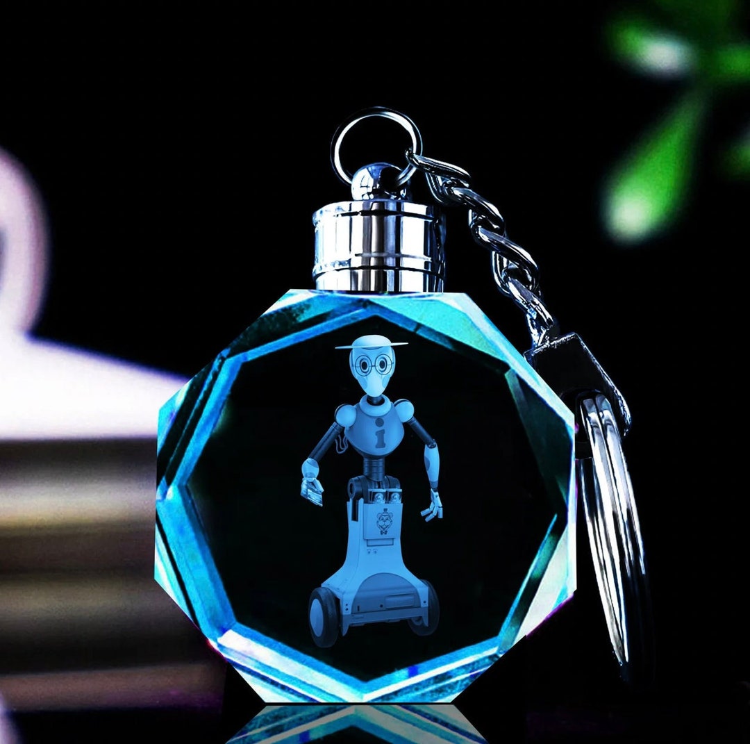 Map Bot FNAF LED Color Changing Premium Crystal Keychain Laser - Etsy