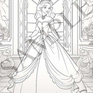 Princess Coloring Book | 20 Printable Coloring Pages | Instant Download ...