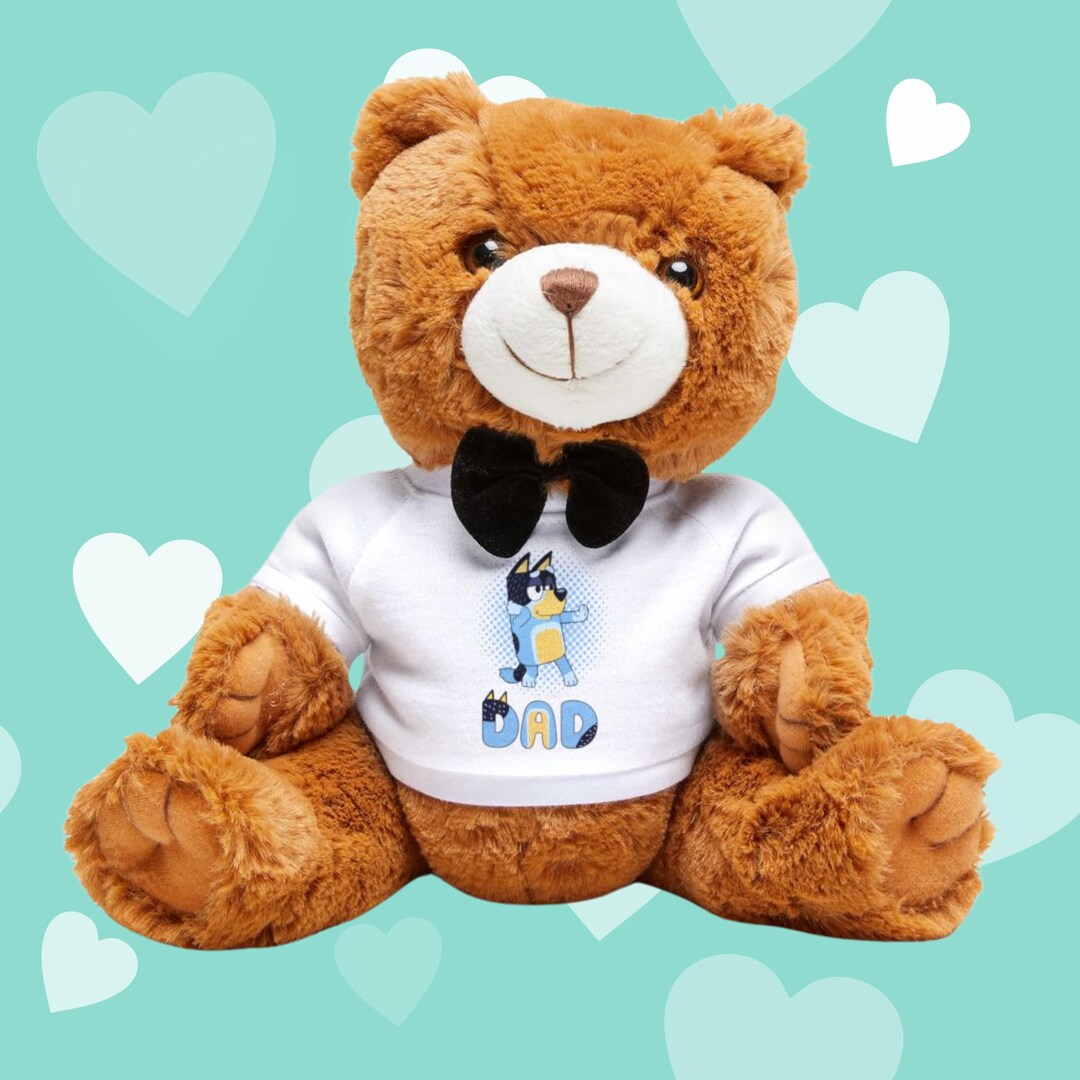 Teddy Bear With Bluey Dad Shirt, Teddy Bear With Bluey Bandit T-shirt ...