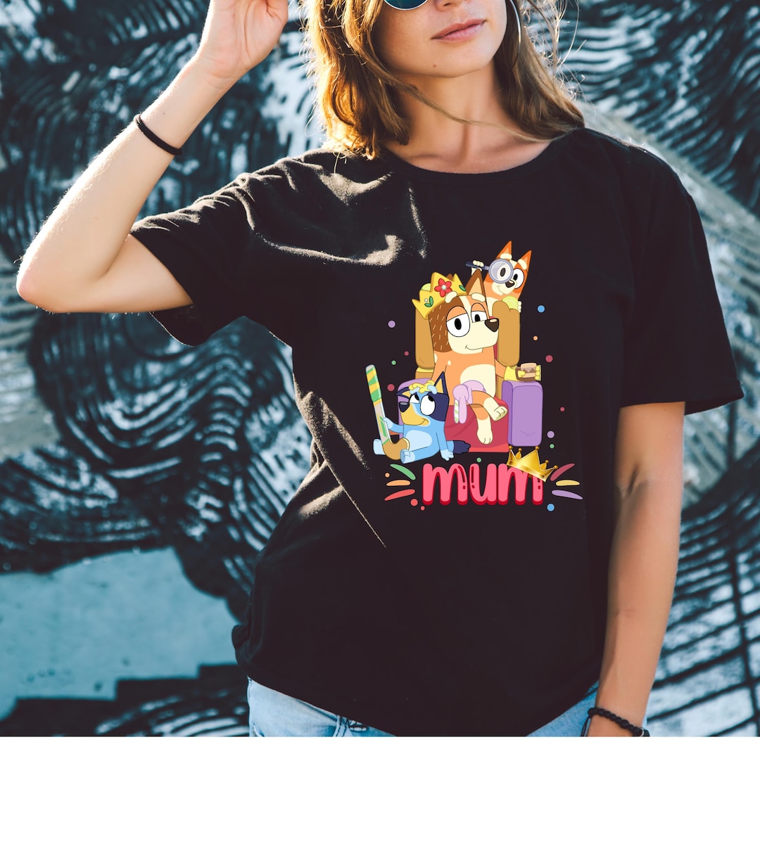 Bluey Mum Tee Mother's Day Gift Chilli Mum T-shirt Mum Life T-shirt ...