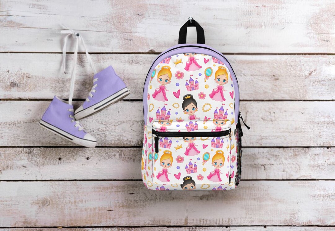 Princesses Backpack; Cute Princess Backpack; Purple Backpack; Girls ...
