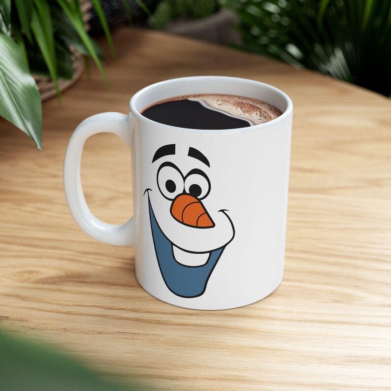 Frozen Olaf Coffee Mug, Cute Olaf Face Mug, Happy Face Mug, Cute ...