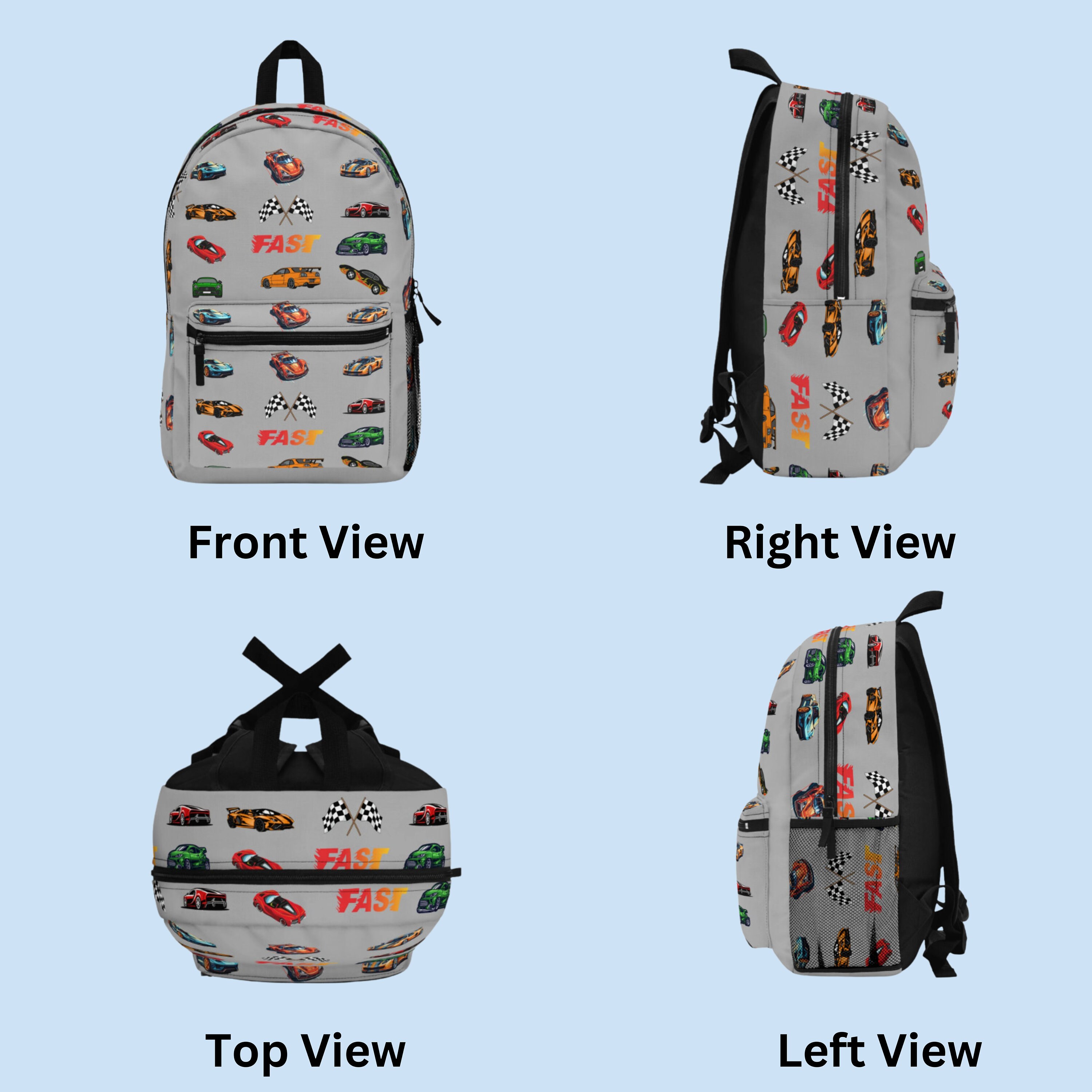 Personalized Race Car Backpack: Kids Back-to-school Gift - Etsy
