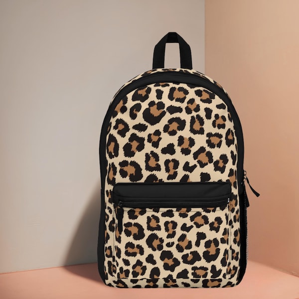 Leopard Print Backpack - Etsy UK