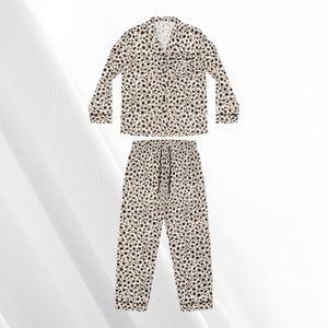 Cheetah Print Satin Pajama Set: Women's Loungewear - Etsy
