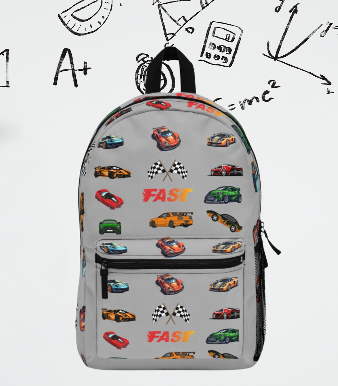 Kids Racer Cars Backpack; Car Racers Backpack; Toddler Racecar Gift ...