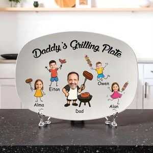 Fathers Day Gift for Dad From Kids, Daddy Grilling Platter, Funny Dad ...