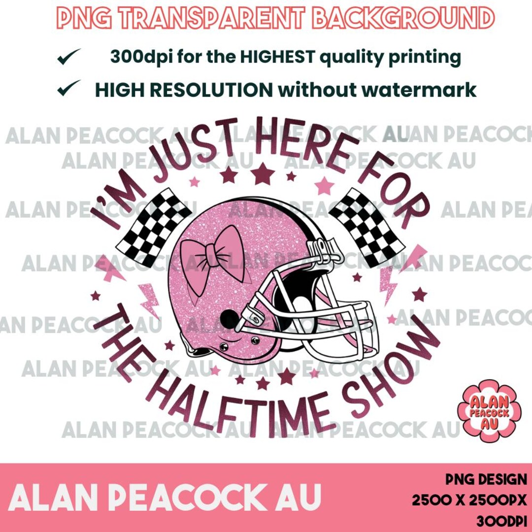 Just Here for the Halftime Show PNG, Retro Checkered Football PNG ...