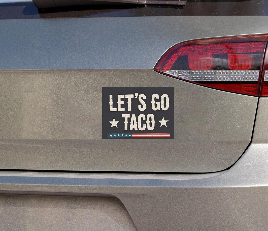 Lets Go Taco-themed Car Magnet, Fun Car Decor, Taco Lover Gift, Let's ...