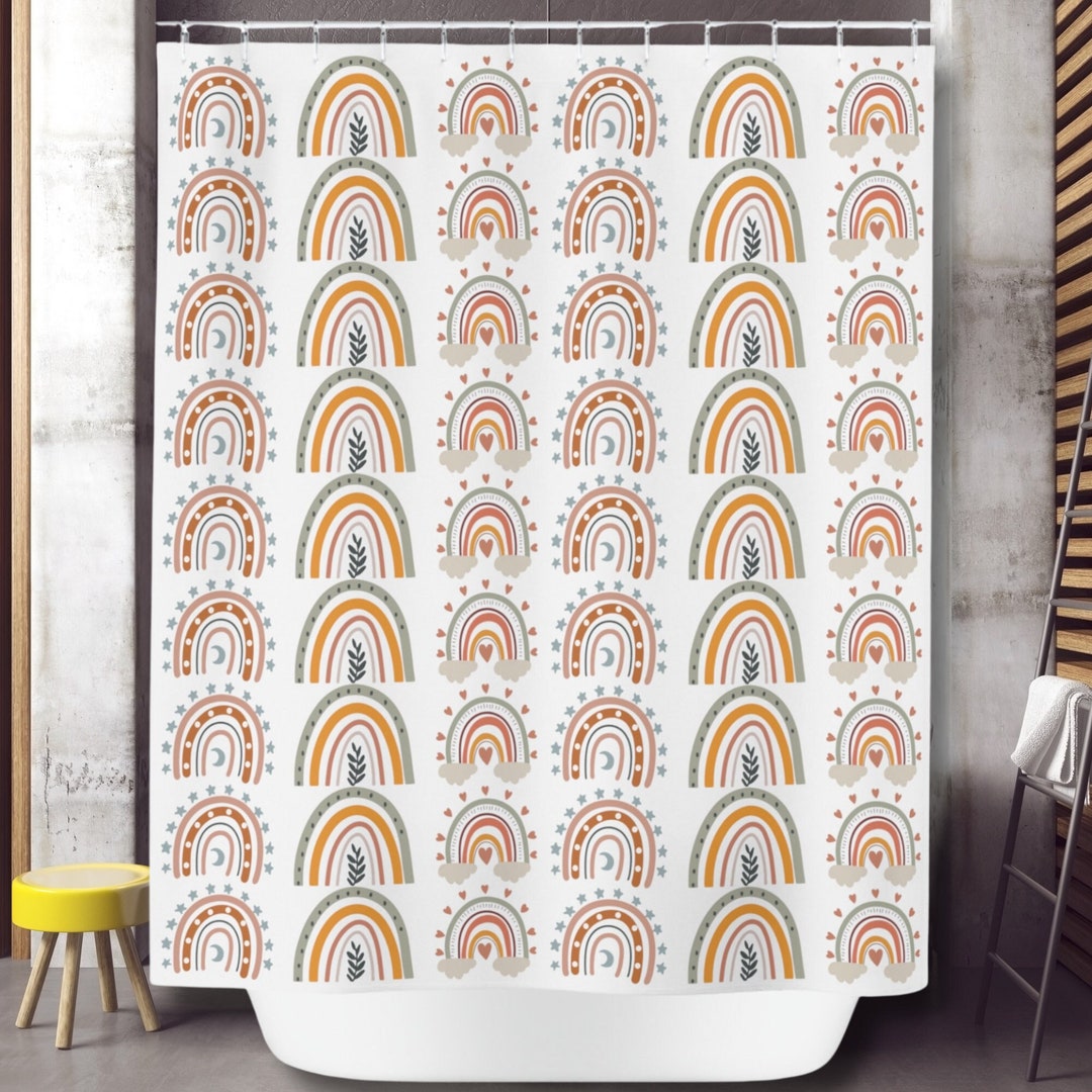 Boho Rainbow Delight Shower Curtain Bohemian Decor, Kids-friendly ...