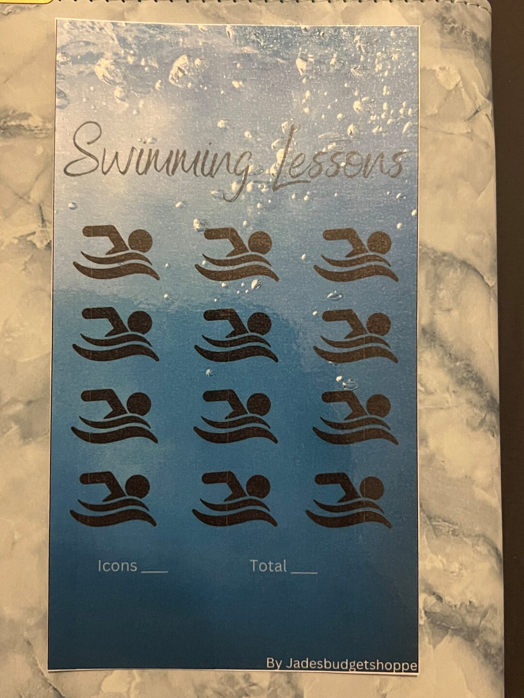 Swimming Lessons Tracker - Etsy