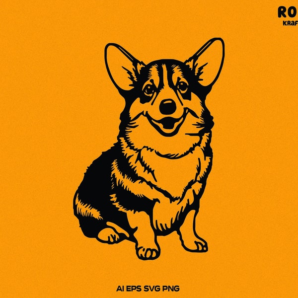 Corgi Head Svg - Etsy