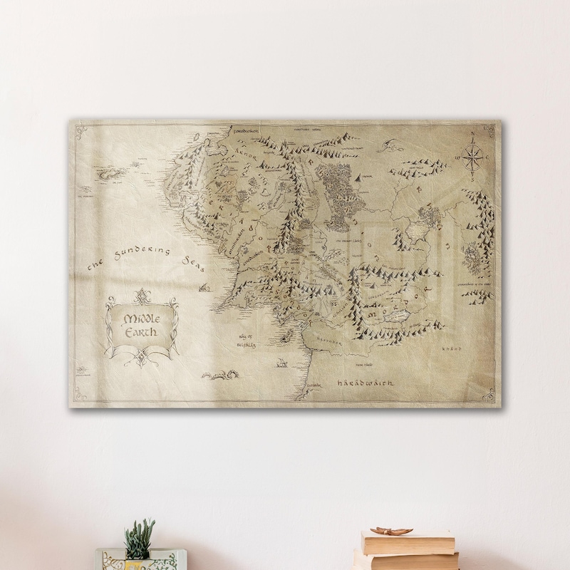 Middle Earth Map - Etsy