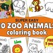 Zoo Animals Coloring Pages: Kids Activity (digital Download) - Etsy