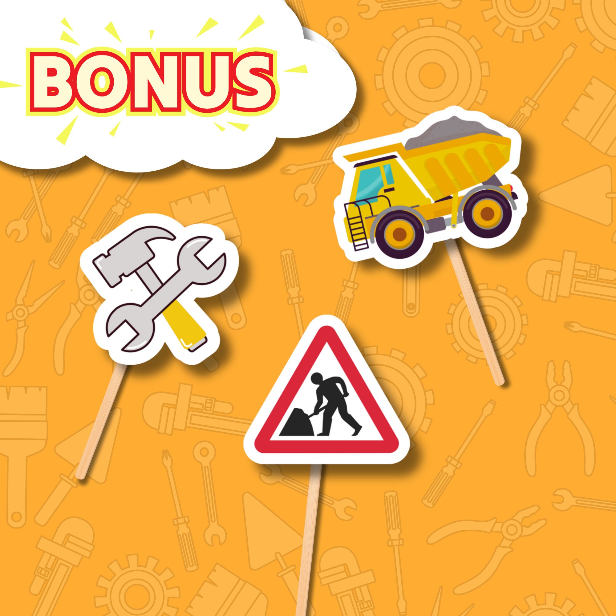 Construction Theme Cake Topper, Birthday Celebration, Front Loader Cake ...