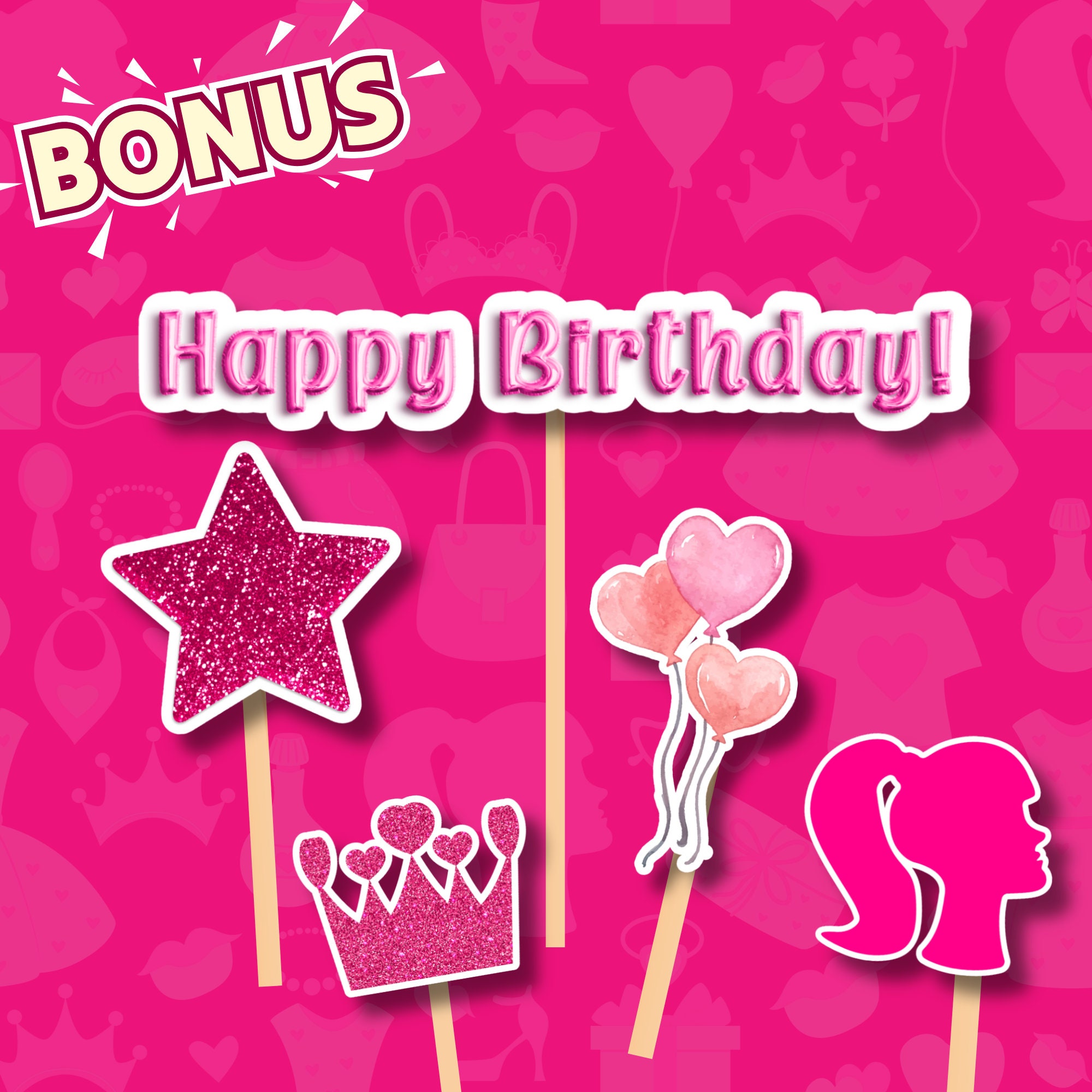 DIY Princess Cake Topper, Girls Cake Topper, Free Customize, Digital ...