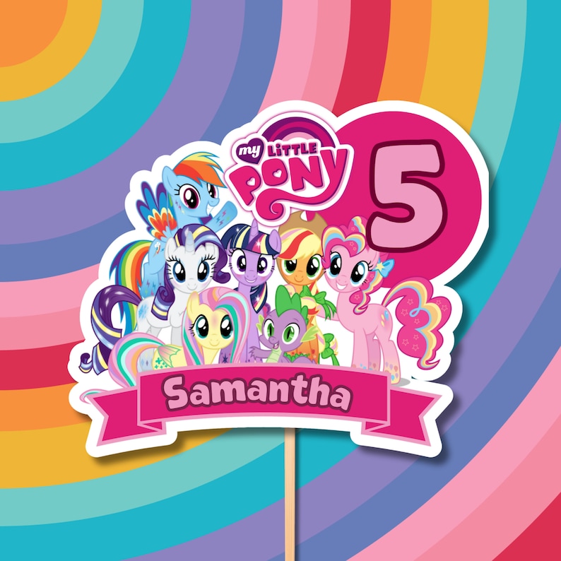 Pony Cake Topper, PERSONALIZED INSTANT DOWNLOAD - Etsy