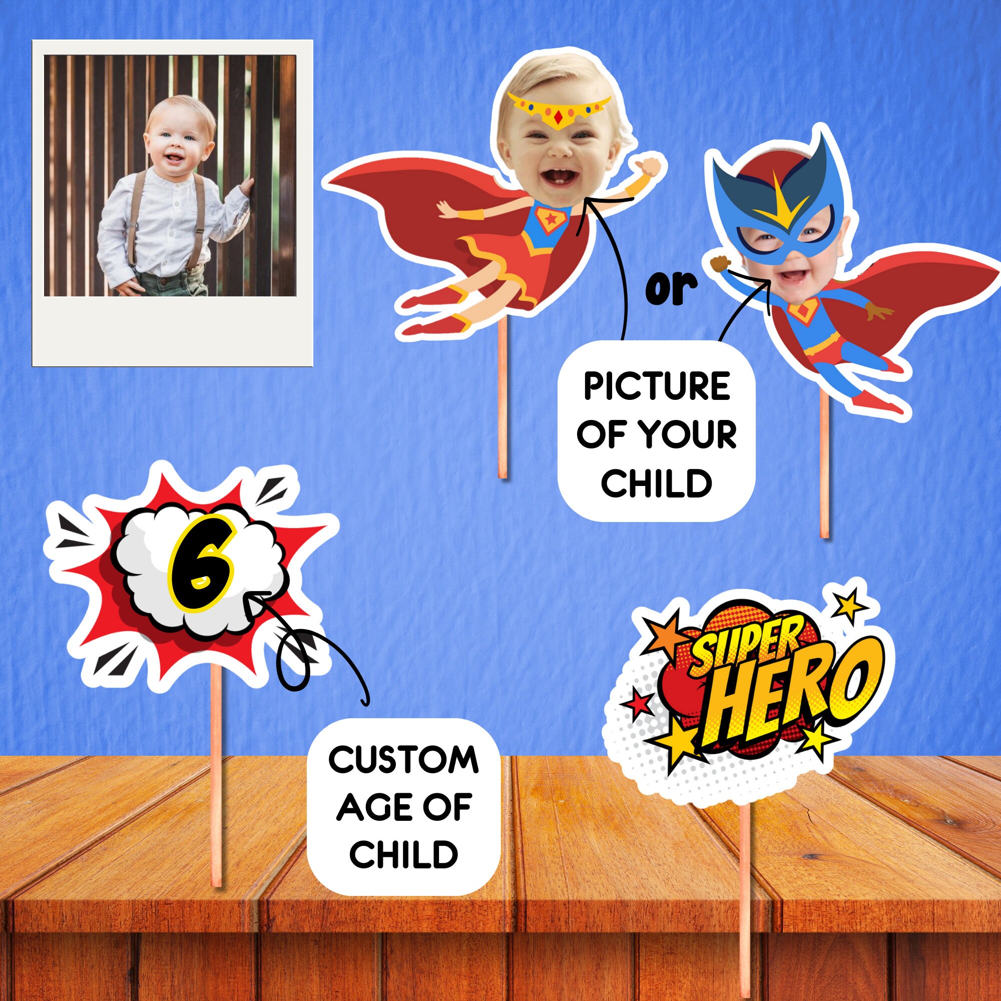 SUPERHERO| Cupcake Topper (DIGITAL FILE) for Boys and Girls, Printable ...